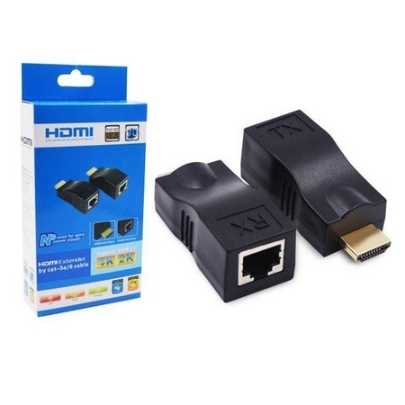 Extensor Hdmi 30 mt 3D 1 Via Cabo De Rede Rj45 Cat5e-6/Cat6e – ELBY1P ...